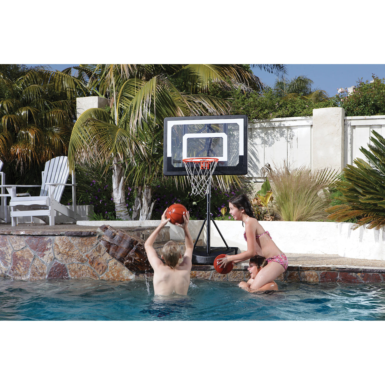 SKLZ Pro Mini Basketball Hoop System with Adjustable Height 3.5 - 7 feet and includes 7 inch ...