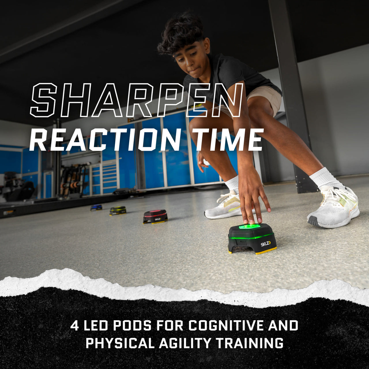 SKLZ Reactive Flash LED Training Pods – Reaction Time, Agility, and ...